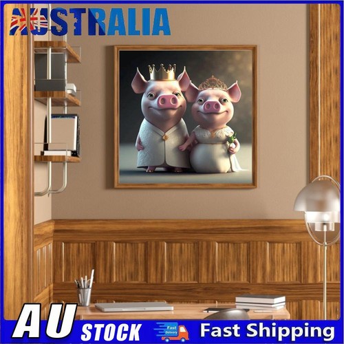 5D DIY Full Round Drill Diamond Painting Pig Kit Art Home Decoration ...