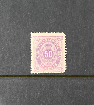 DWI Danish West Indies Scott # 13 F-VF OG Hinged Thins Stamp Cat $260 ...