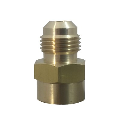 Brass Connector for Fuel or Gas coupling adapter 46F 3/8" flare 45° x 3 ...