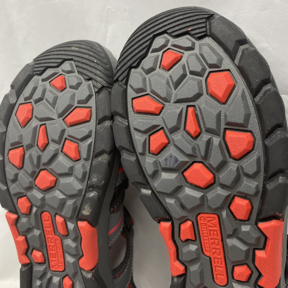 Merrell Hydro Hiking Sandals Waterproof Grey Red Closed-Toe Mens 6 ...