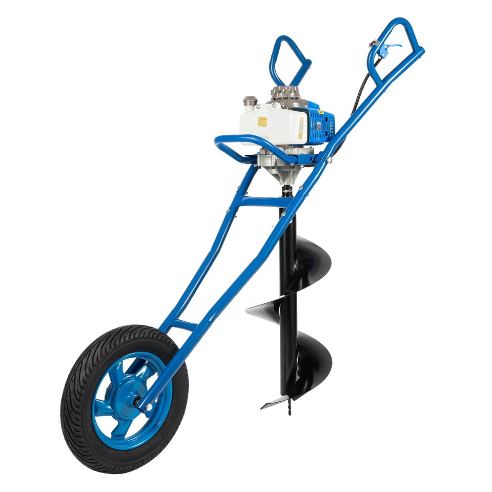 63cc Gas Power Post Hole Digger 3hp Earth Auger Bore Wheelbarrow Drill ...