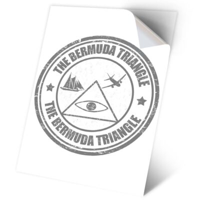 1 x Vinyl Sticker A2 - BW - Bermuda Triangle Travel #41874 | eBay UK