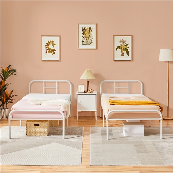 Full Iron Bed Headboard Metal Bed Frame With Arrow Design Headboard