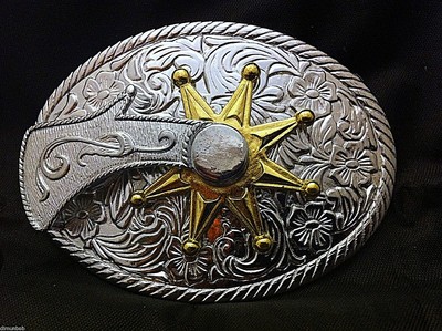 Western Cowboy "Spinning Spur" Metal Belt Buckle | eBay