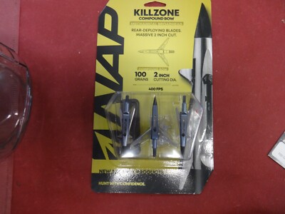 NAP Killzone Compound Bow Broadhead 100 Grain 2 Inch Cutting Diameter ...