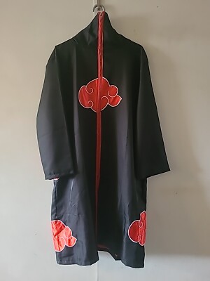 Naruto Akatsuki Uchiha Itachi Robe Cloak Anime Cosplay Costume Size XL ...