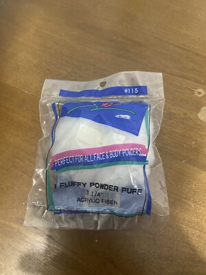 Fluffy/Luxury Powder Puff ~ 3 1/4" ~ Acrylic Fiber ~ By Casaro Labs~Set ...
