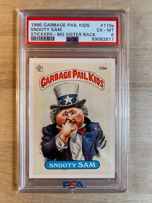 1986 Garbage Pail Kids OS3 Series 3: #110a Snooty Sam, PSA 6 Graded | eBay