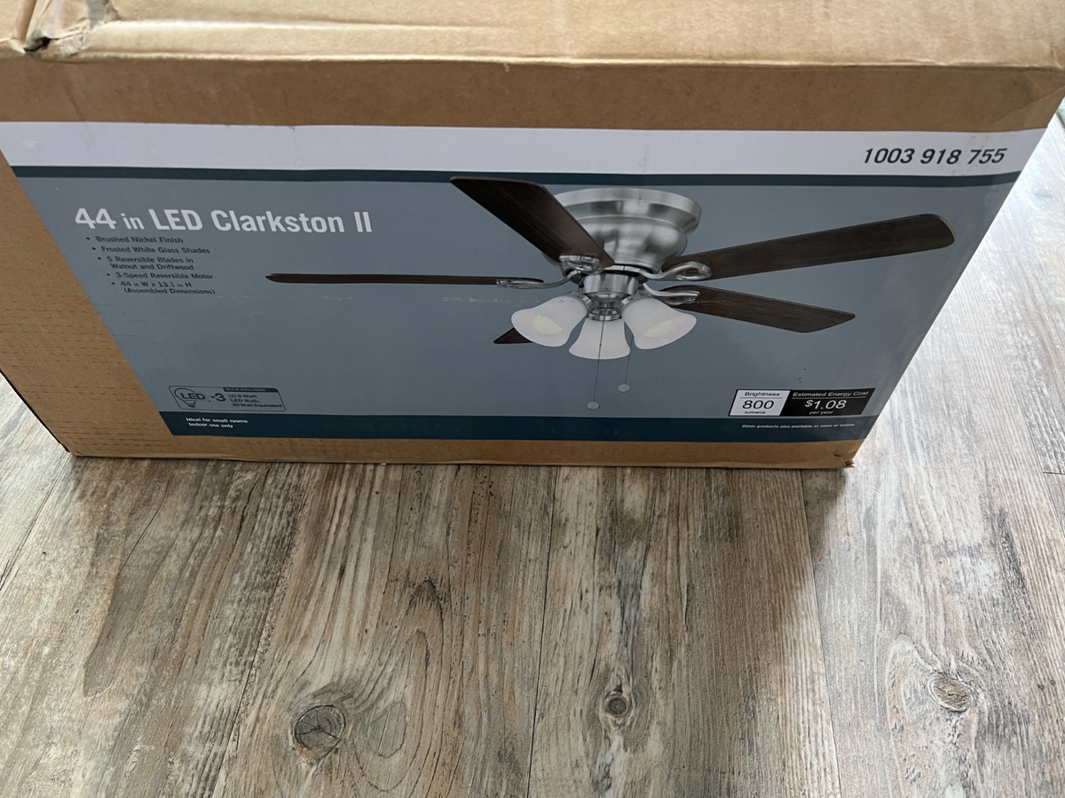 Clarkston 44 In Indoor Oil Rubbed Bronze Ceiling Fan With Light Kit ...
