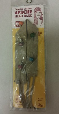 Vintage Headband! Apache Hairband! Leather! Unique old hard to find ...