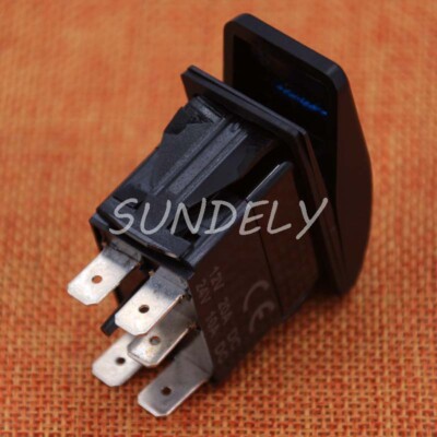 ENGINE STOP NARVA ARB STYLE Symbol 5-pin 12V BLUE Led BACKLIT ROCKER ...