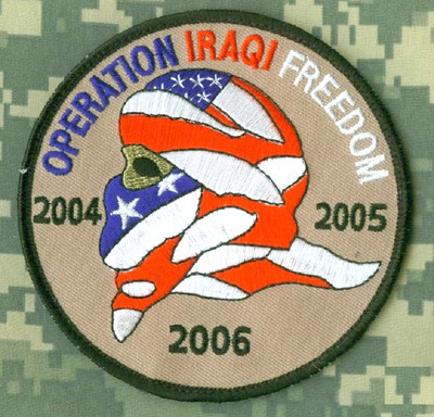 OPERATION IRAQI FREEDOM NATO IRAQ WAR TROPHY US FLAG INSIGNIA '04-'05 ...