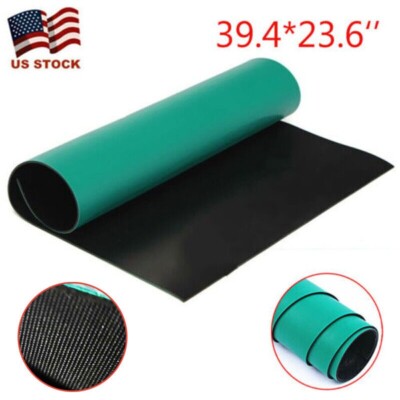 PC Building Rubber Anti Static Mat Green Roll ESD Floor Mat Table 39 ...