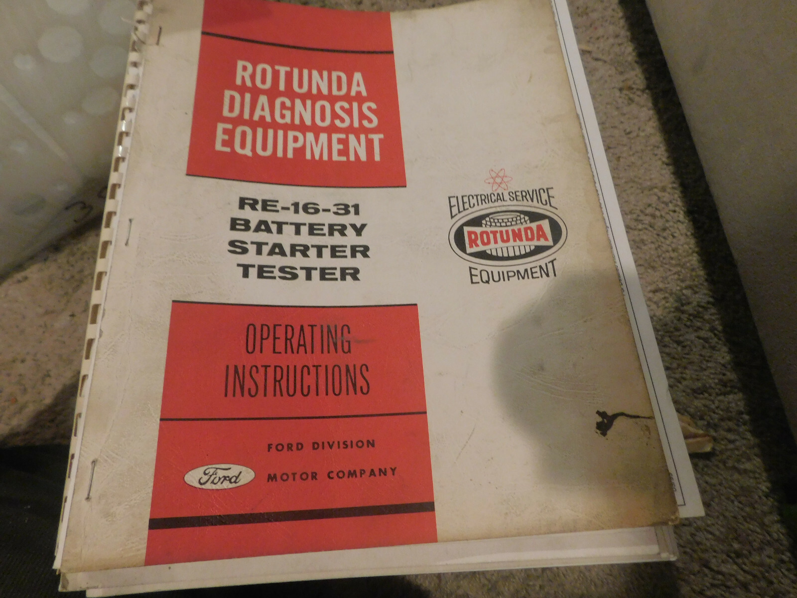 1960's FORD ROTUNDA DIAGNOSIS EQUIPMENT BATTERY STARTER TESTER ...
