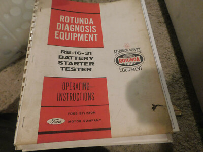 1960's FORD ROTUNDA DIAGNOSIS EQUIPMENT BATTERY STARTER TESTER ...