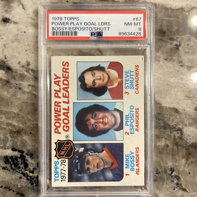 1978 TOPPS HOCKEY #67 POWER PLAY LEADERS WITH MIKE BOSSY, PHIL ESPOSITO ...