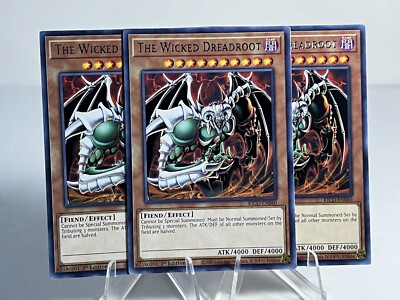 3x YUGIOH! TCG: The Wicked Dreadroot KICO-EN060 Rare 1st Ed | eBay