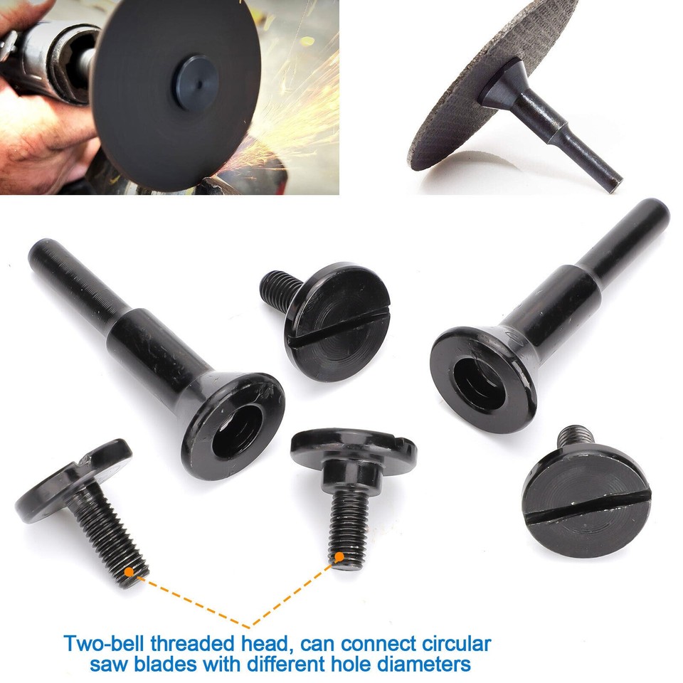 2x Metal Cut Off Wheel Disc Mandrel Arbor 1/4" Shank Stem Die Grinder ...