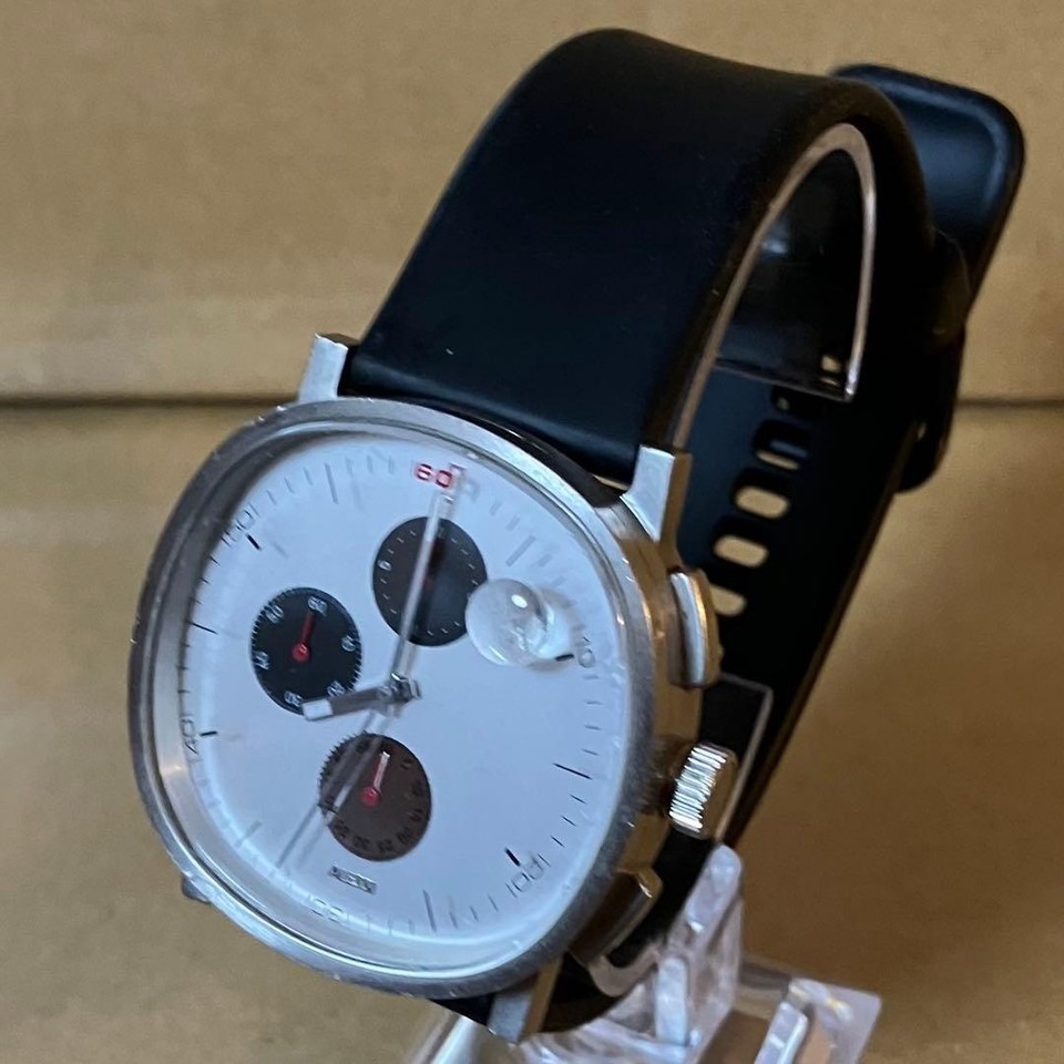 Alessi Piero Lissoni AL5016 Analog Watch Men Chronograph Date Silver | eBay