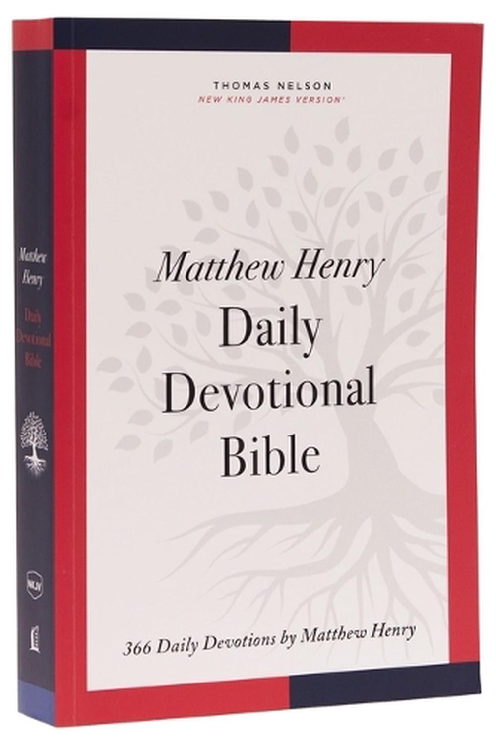 NKJV, Matthew Henry Daily Devotional Bible, Paperback, Red Letter ...
