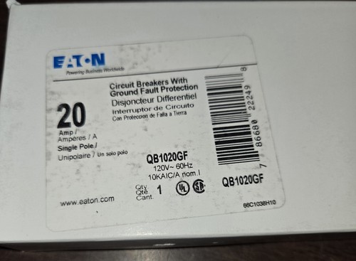 Eaton QB1020GF 20A Circuit Breaker for sale online | eBay