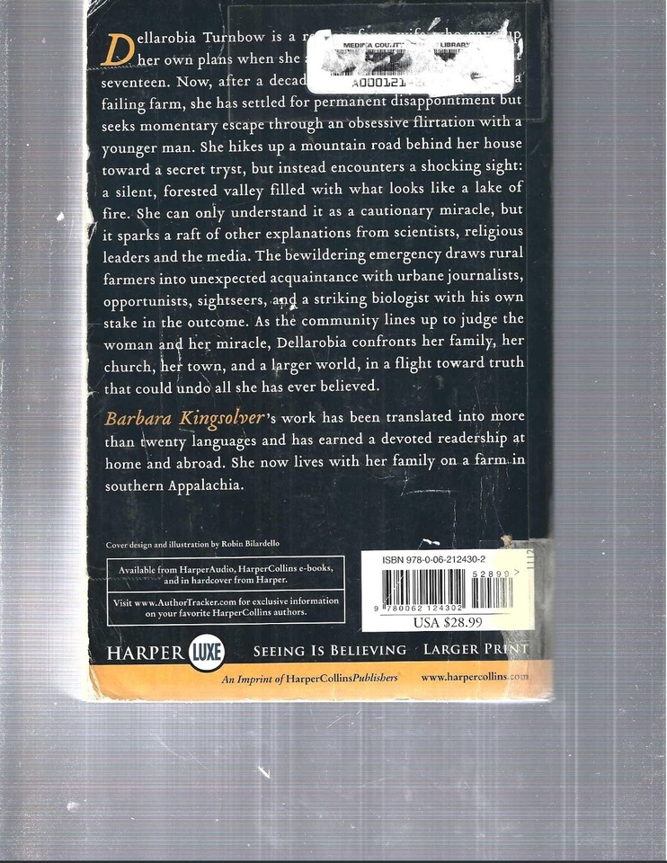 BARBARA KINGSOLVER - FLIGHT BEHAVIOR - LARGE PRINT - LP454 | eBay