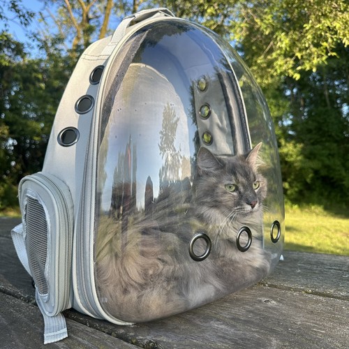 Window Dog Cat Carrier Breathable Backpack Transparent Pet Travel Bag ...