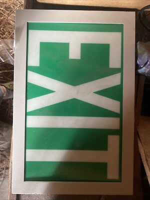 vintage exit sign green | eBay