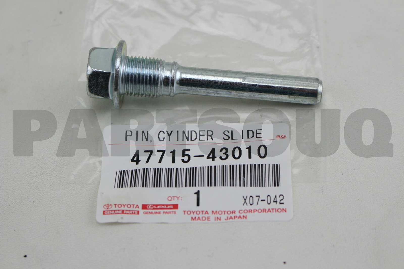 4771543010 Genuine Toyota PIN, CYLINDER SLIDE(FOR REAR DISC BRAKE ...
