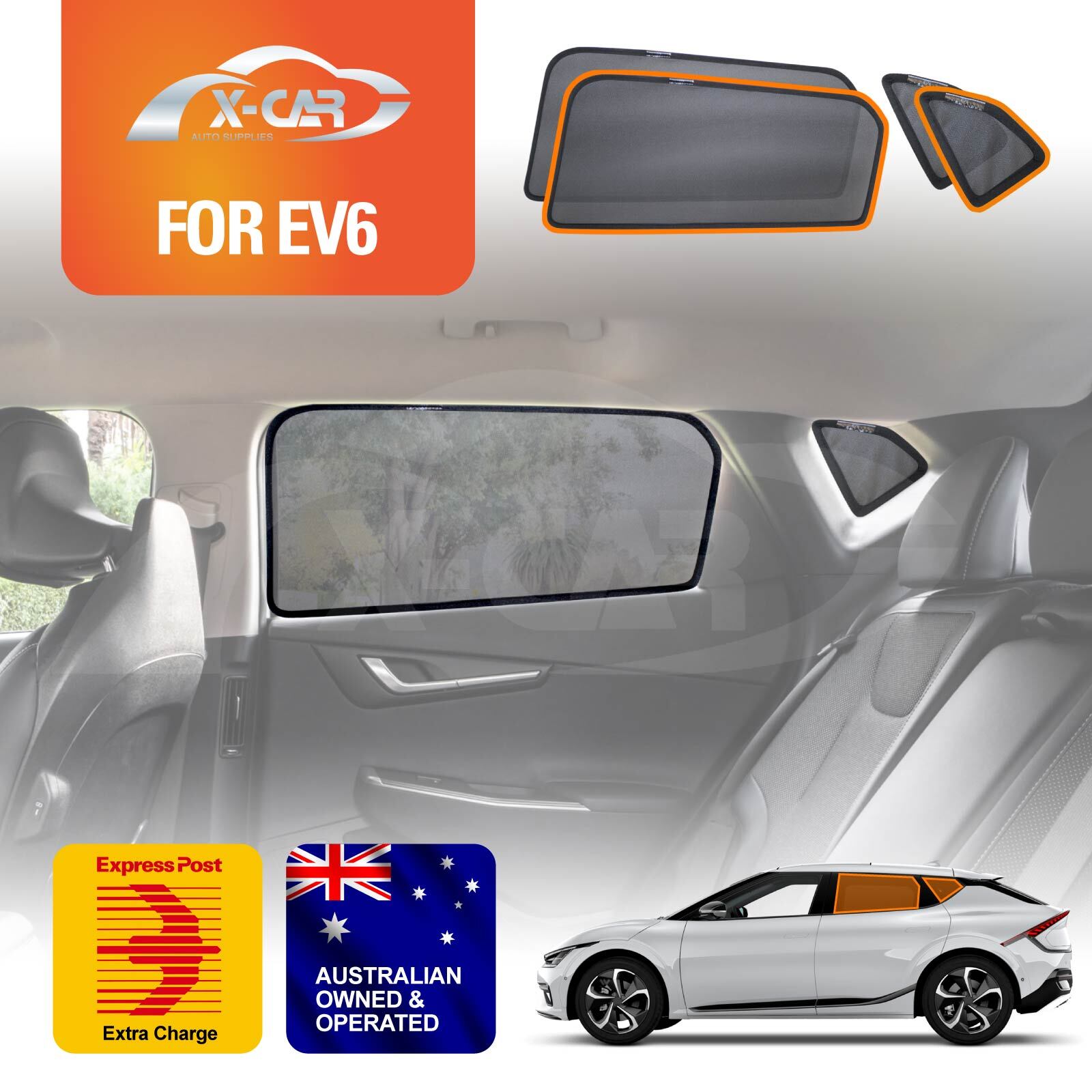 Window Sun Shade for Kia EV6 2021-2024 Magnetic Car Sun Blind Mesh | eBay