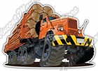 Logging Truck Lumberjack Logger Log Tractor Car Bumper Vinyl Sticker ...