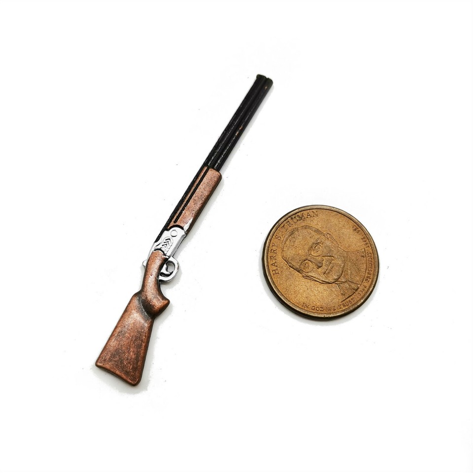 1:12 Scale Dollhouse Miniature Gun Model Shotgun Doll Toy Shotgun Metal ...