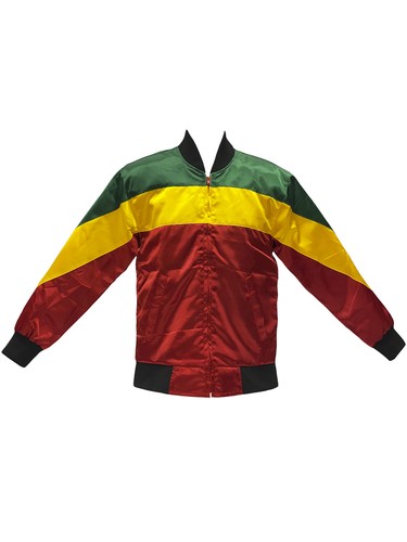 Rasta Flag Jacket Bob Marley Style Costume Tour Rastafari Colors ...