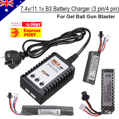 7.4v/11.1v Lipo Battery B3 Balance Charger Gel Ball Blaster JinMing Toy ...