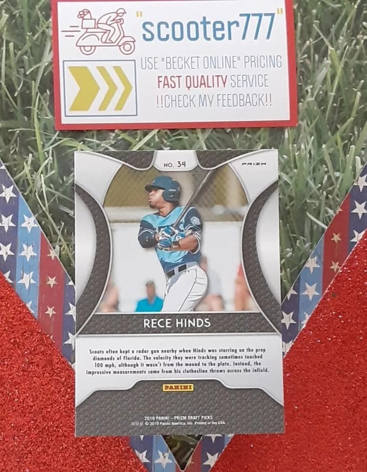2019 Prizm Draft Picks~#34⭐RECE HINDS⭐《"ORANGE" PRIZM》REDS CALL-UP 📈 | eBay