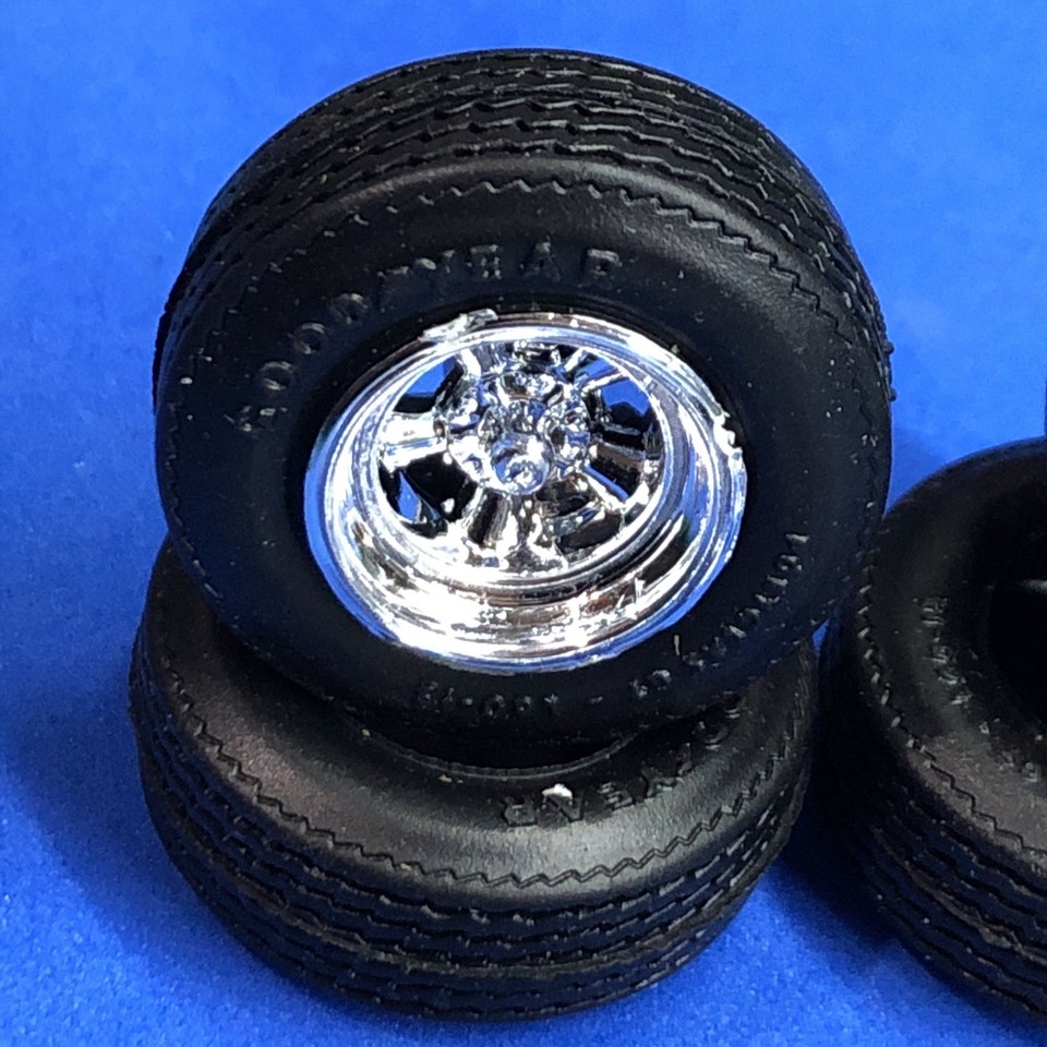 4) American 5 Spoke Wheels Goodyear L60-15 Tires Backs AMT 1:25 LBR ...