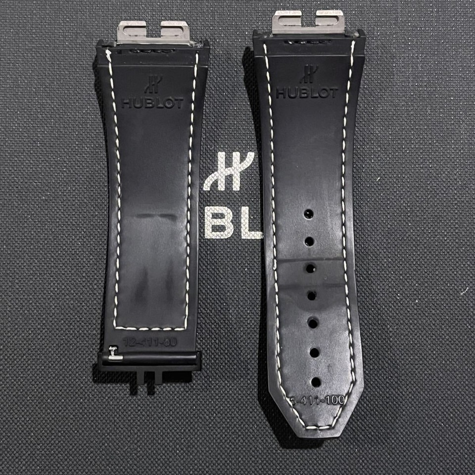 HUBLOT One Click Unico Rubber Strap Carbon Black watch band ...