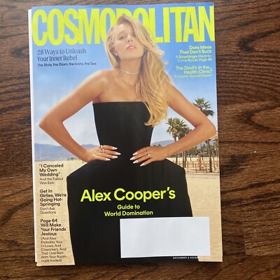 november december 2023 Cosmopolitan Magazine Alex Cooper sexy cover ...
