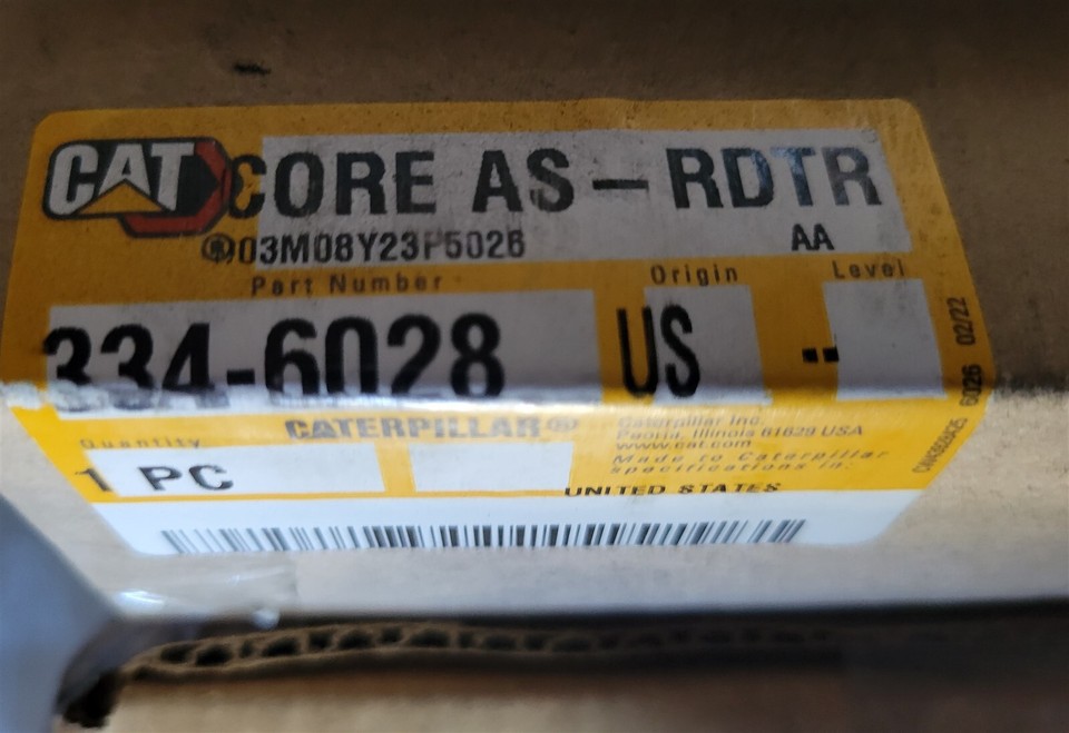 OEM Genuine CAT Caterpillar 334-6028: CORE AS-RDTR Radiator Core for ...