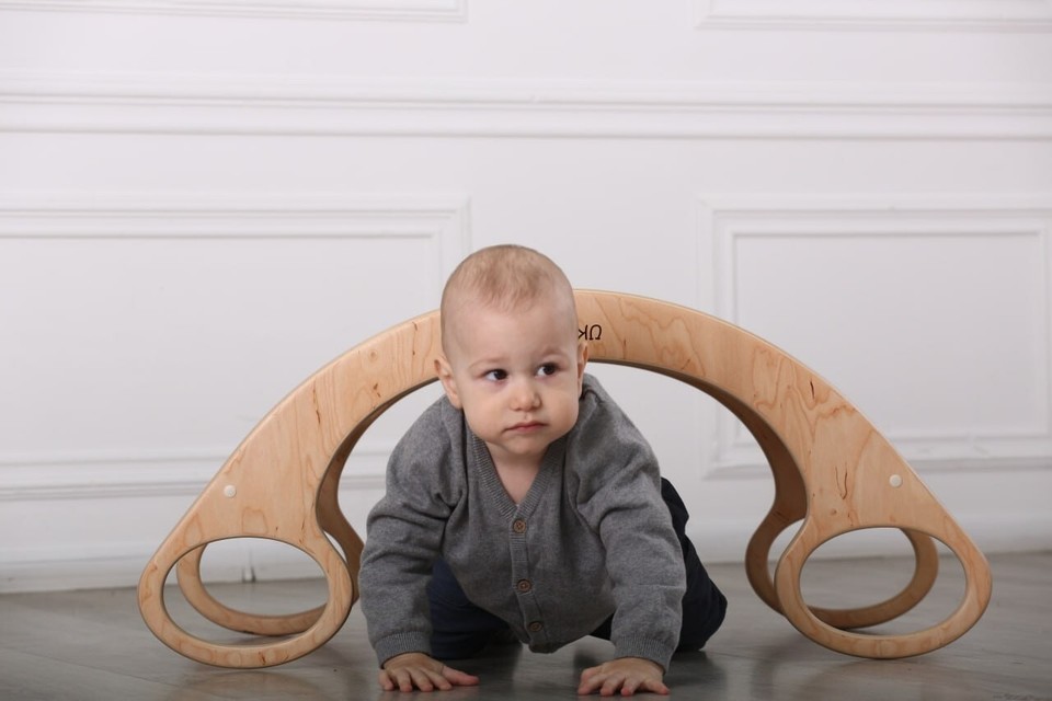 Montessori Child Rocking Bed, Wooden Rocking Play, Wooden Rocking Chair ...