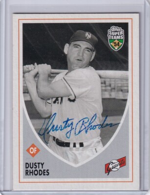 2002 TOPPS #9 DUSTY RHODES HAND SIGNED AUTOGRAPH GIANTS 8263 | eBay