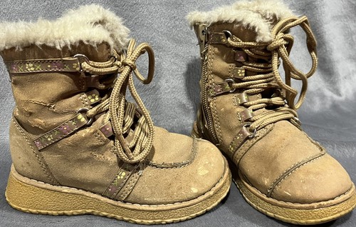 Vintage Smart Step Brown Fall Winter Girls Hiking Horse Riding Boots ...