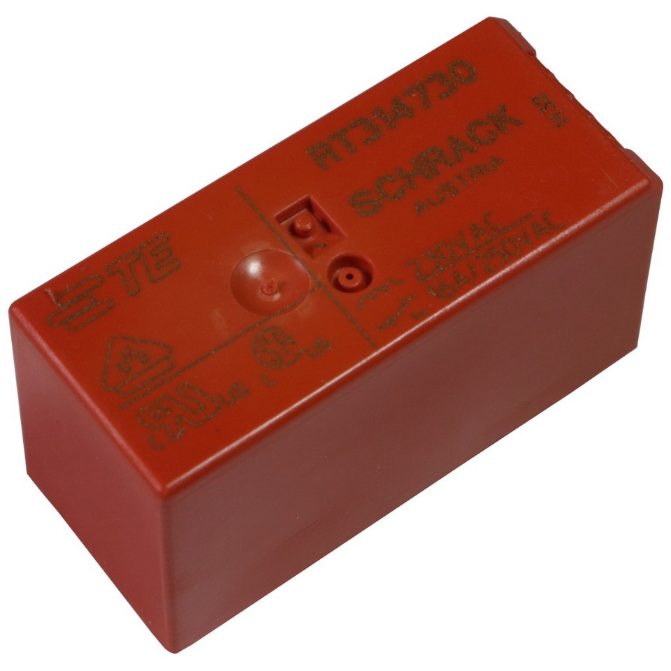 TE Connectivity RT314730 230V AC 1xUM 16A 32.5K Power PCB Relay 855261 ...