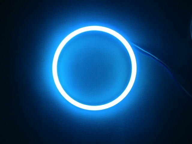 4X Ice Blue 50mm 5Watt Small COB LED Angel Eyes Halo Ring Light 12V ...