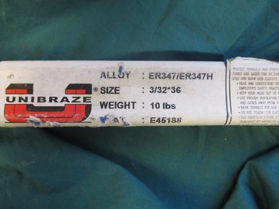 UNIBRAZE; STAINLESS, ER347/ER347H, 3/32 X 36" TUBE OF 10 LBS | eBay