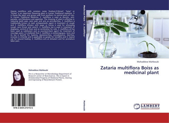 Zataria Multiflora Boiss As Medicinal Plant von Mohaddese Mahboubi ...