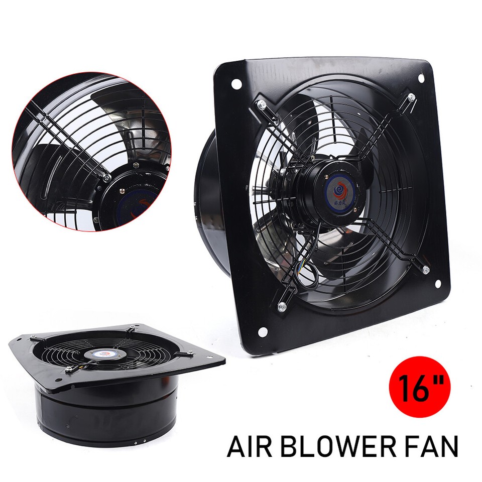 12'' 16" Industrial Extractor Fan Air Blower Ventilation Exhaust Fan ...