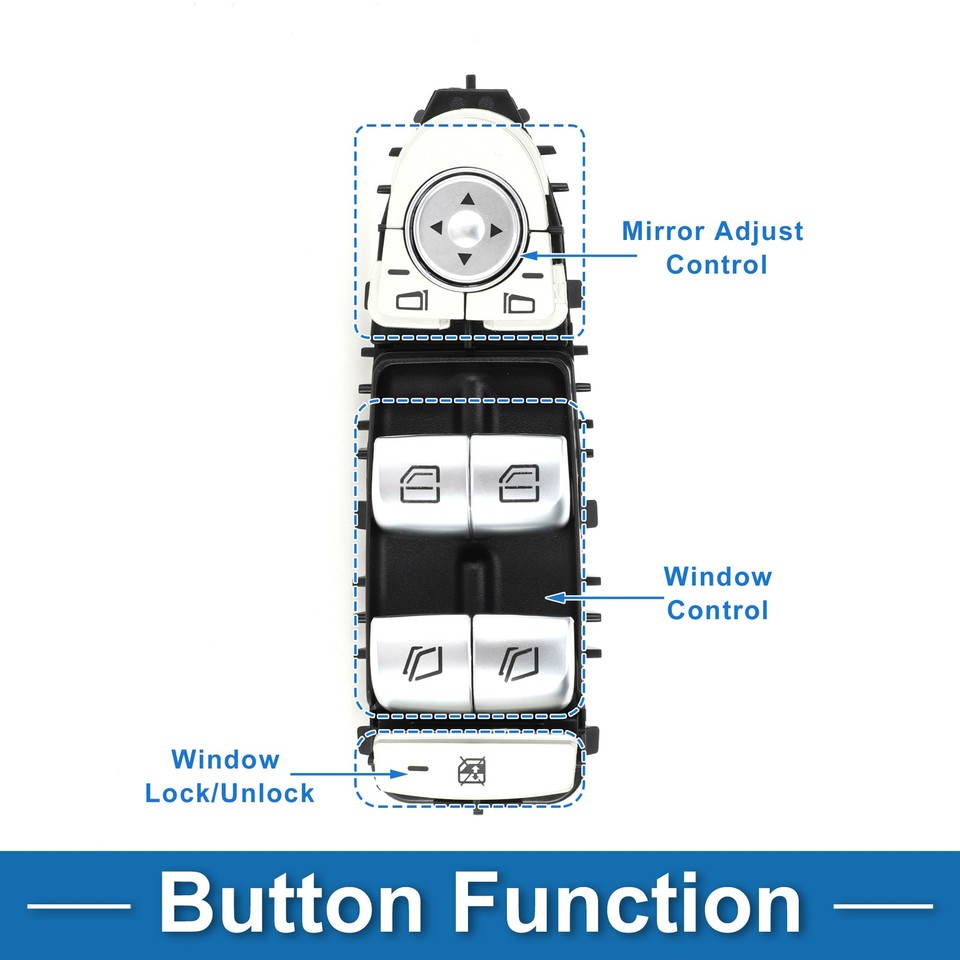 Elektrischer Fensterschalter Nr.4479054203 Vorne Links für Mercedes ...