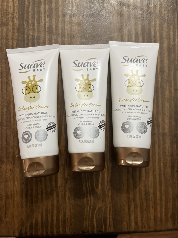 3 Suave Baby Detangler Cream with Coconut Oil, Chamomile & Shea Butter ...