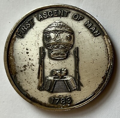 1969 USA Aviation TWA 1st Ascent of Man AIR BALLOON Montgolfier Silver ...